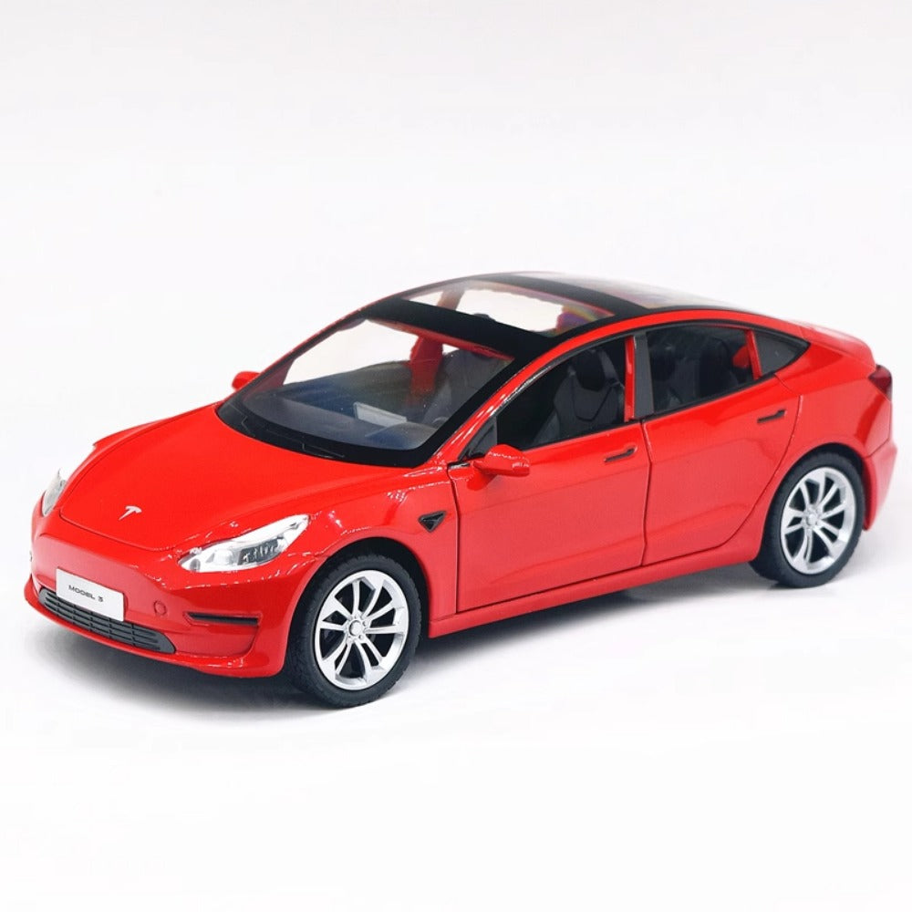1/24 Scale Tesla Model 3 Electric Car Diecast Model – old boy hobby