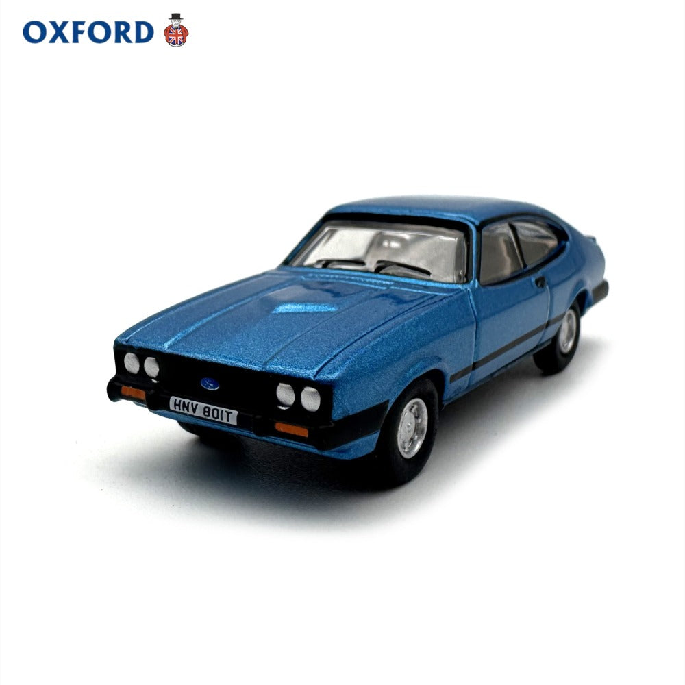 1/76 Scale Ford Capri Mk3 Blue Diecast Model Car – old boy hobby