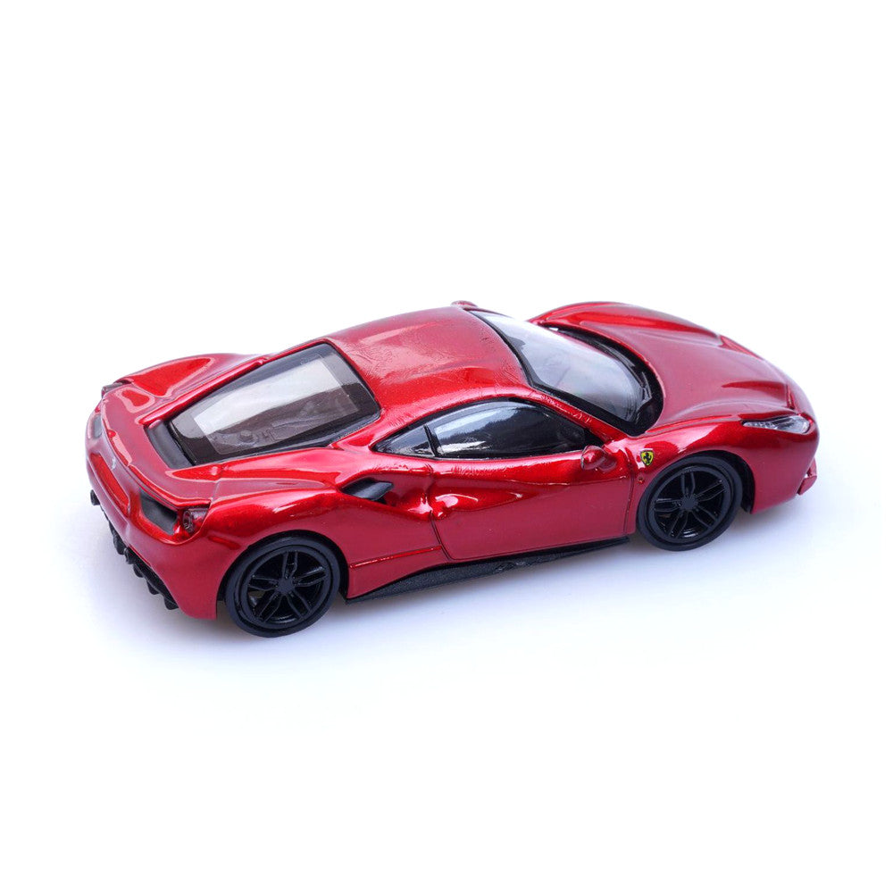 Ferrari 488 GTB (Metallic Red) 1/64 Scale Diecast Metal Sports Car Col ...